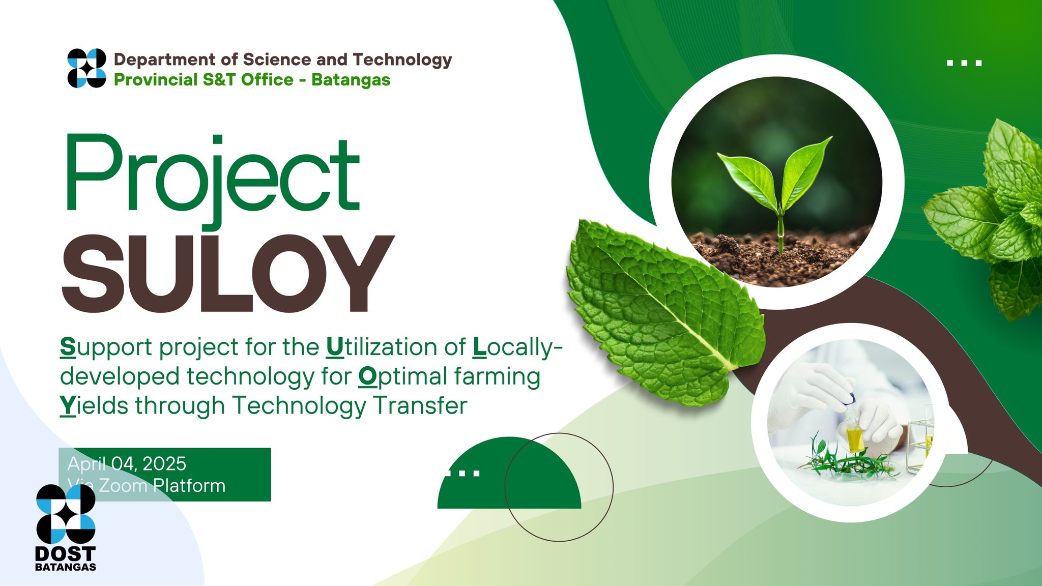 DOST Batangas launches Project SULOY; to transfer biofertilizer ...